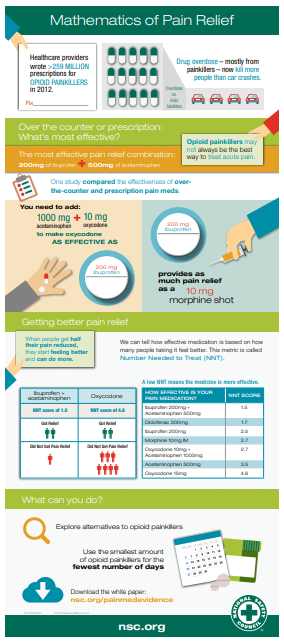 Mathematics of Pain Relief Infographic - National Safety Council